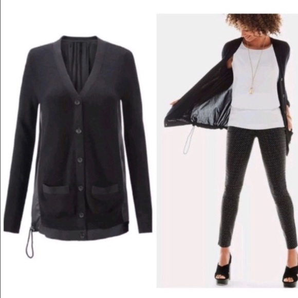 CAbi | Sweaters | Cabi Black Windbreaker Cardigan | Poshmark